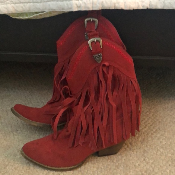 Shoes | Red Cowboy Boots | Poshmark